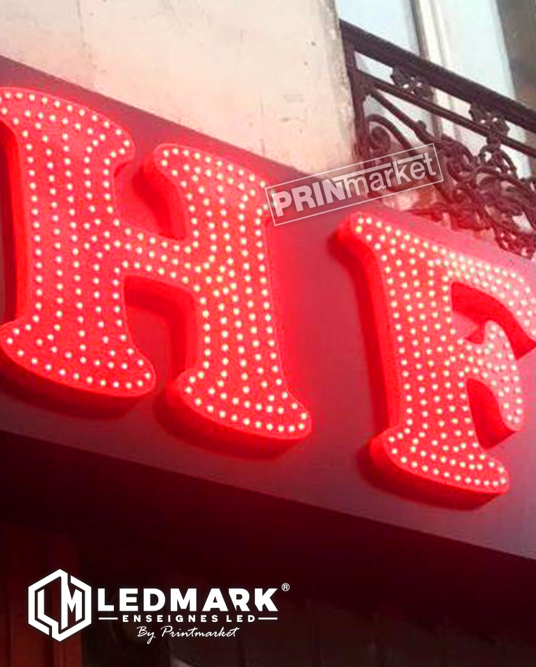 LEDMARK by PrintMarket - Création d'enseignes LED lumineuses à Paris