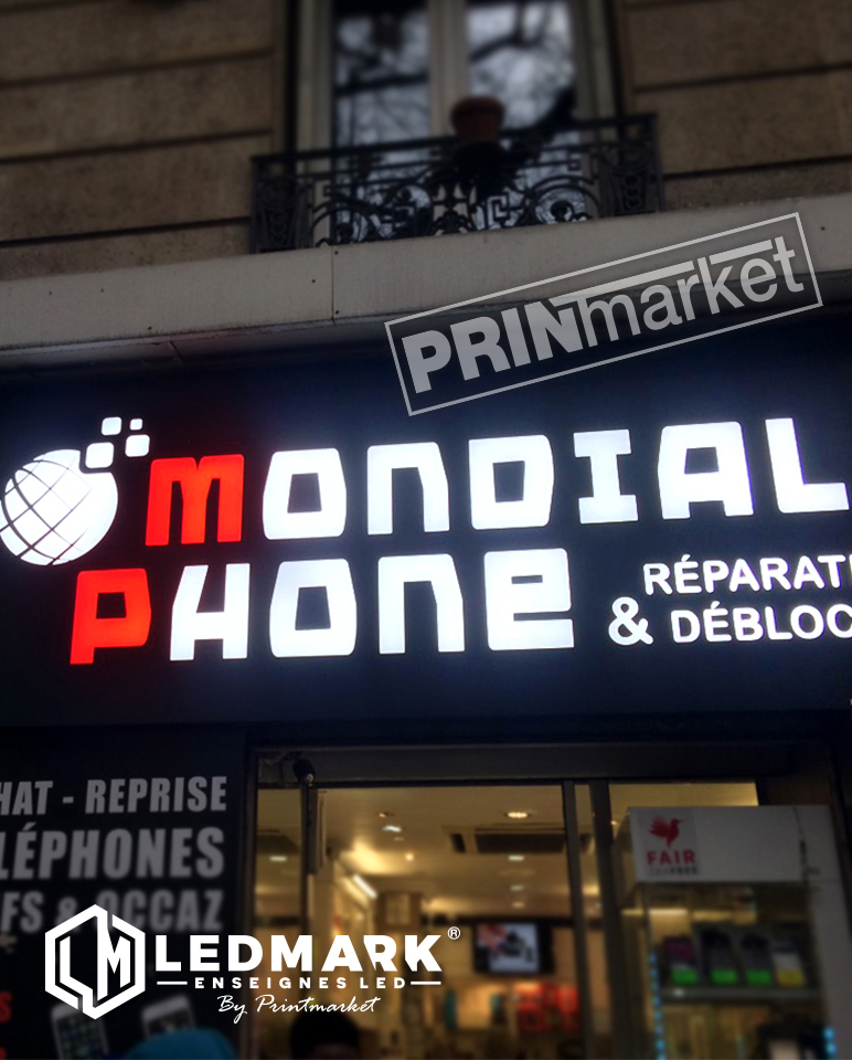 LEDMARK by PrintMarket - Création d'enseignes LED lumineuses à Paris