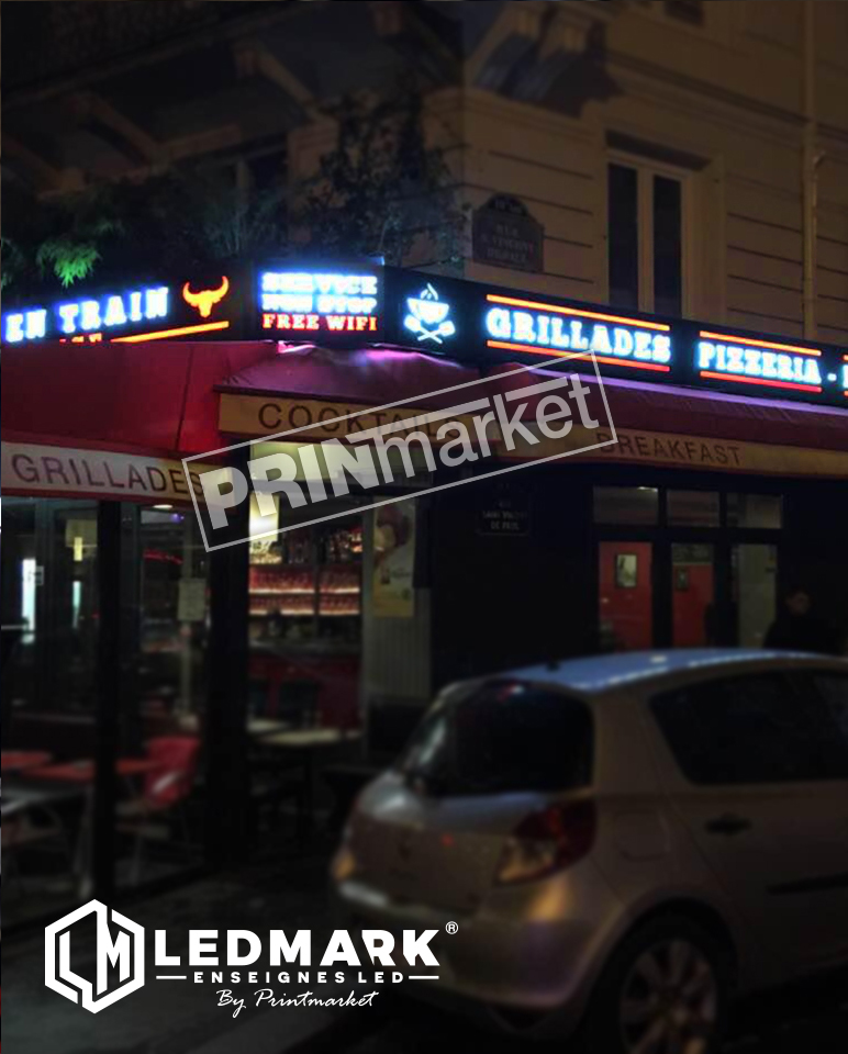 LEDMARK by PrintMarket - Création d'enseignes LED lumineuses à Paris